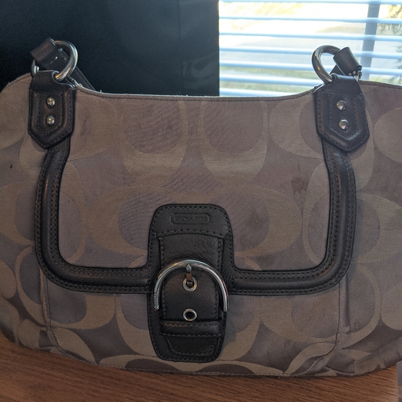 Coach | Bags | Tan And Khaki Coach Bag | Poshmark